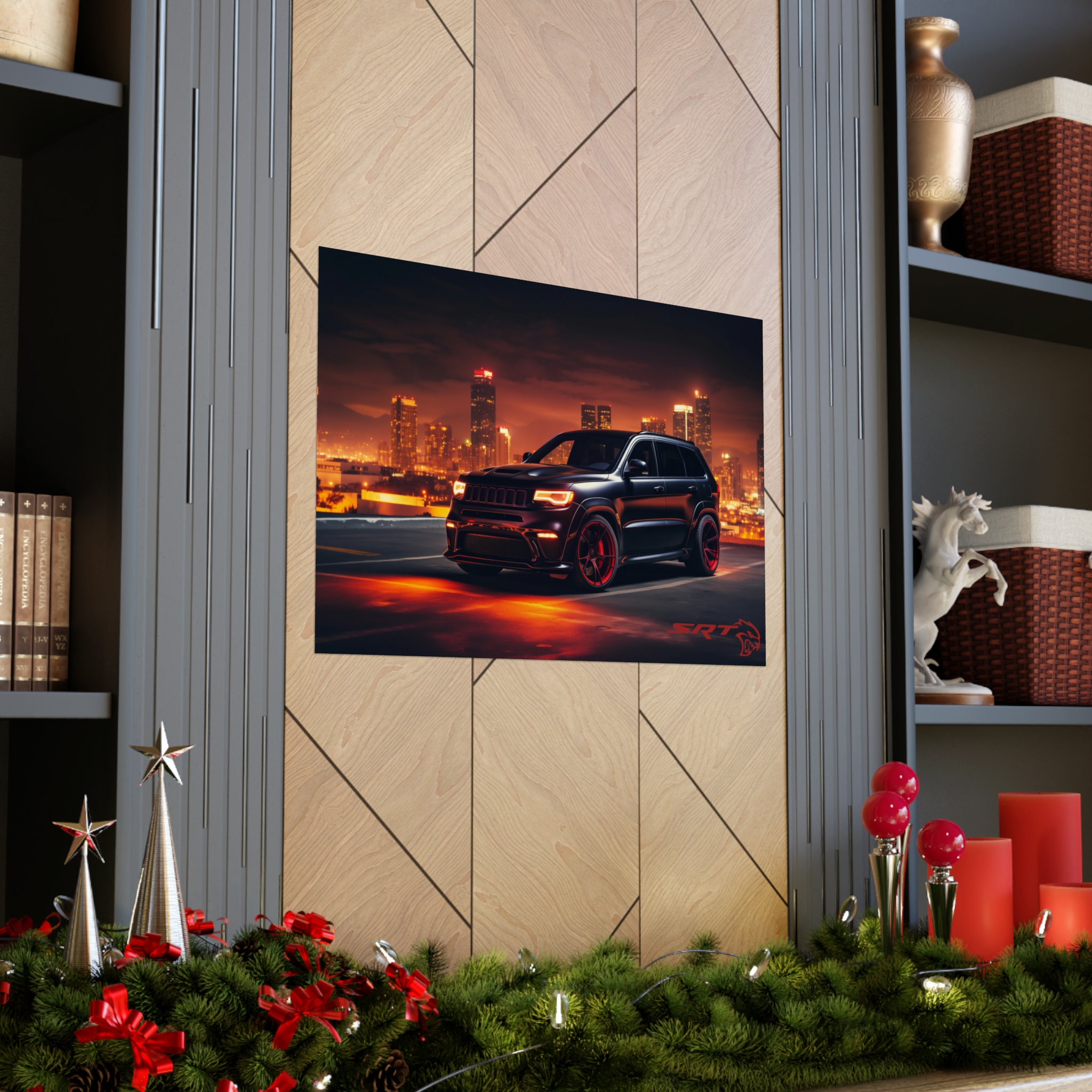 Matte Black/red Jeep Trackhawk SRT Poster - Etsy