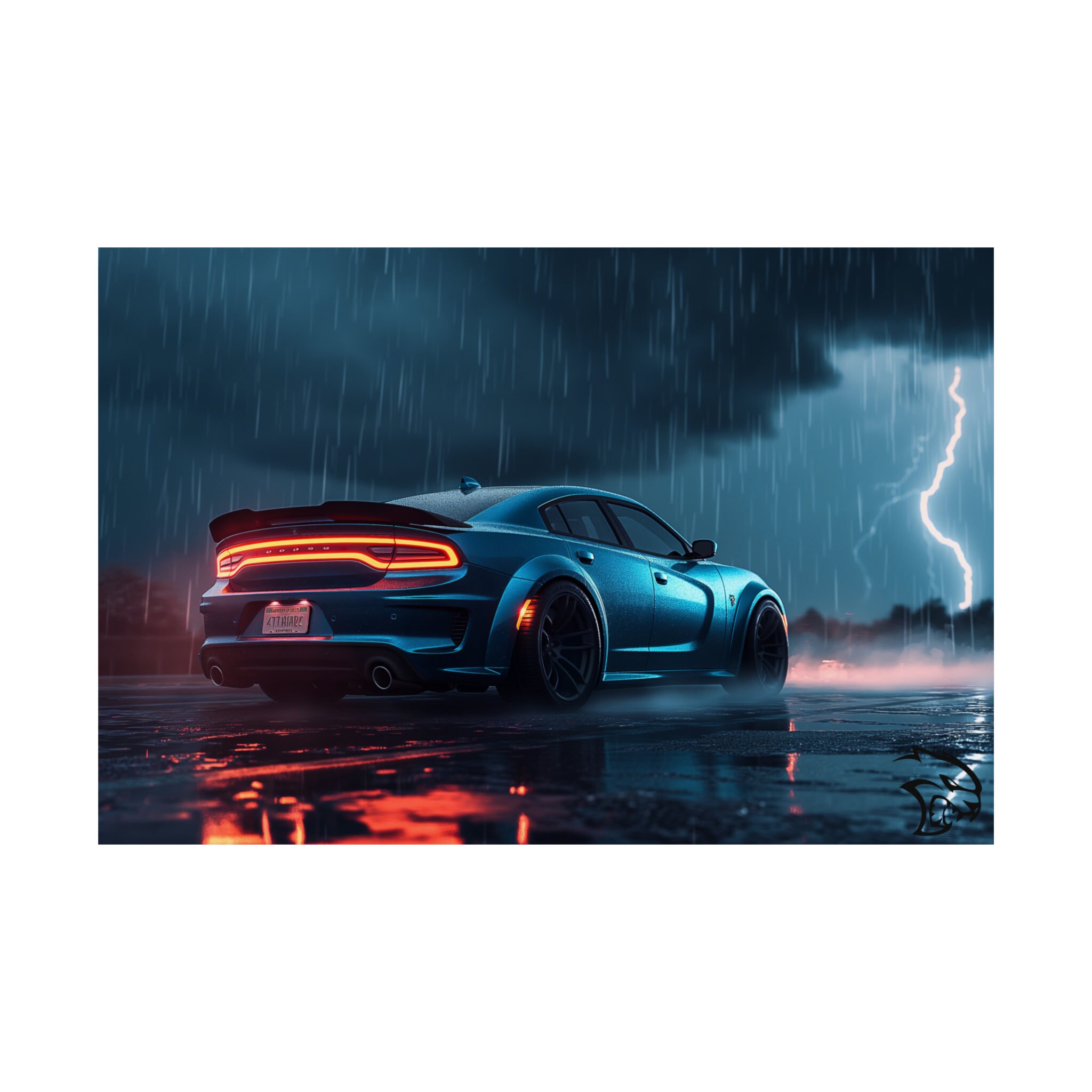 Dodge Charger SRT Hellcat Rainstorm Poster - Etsy