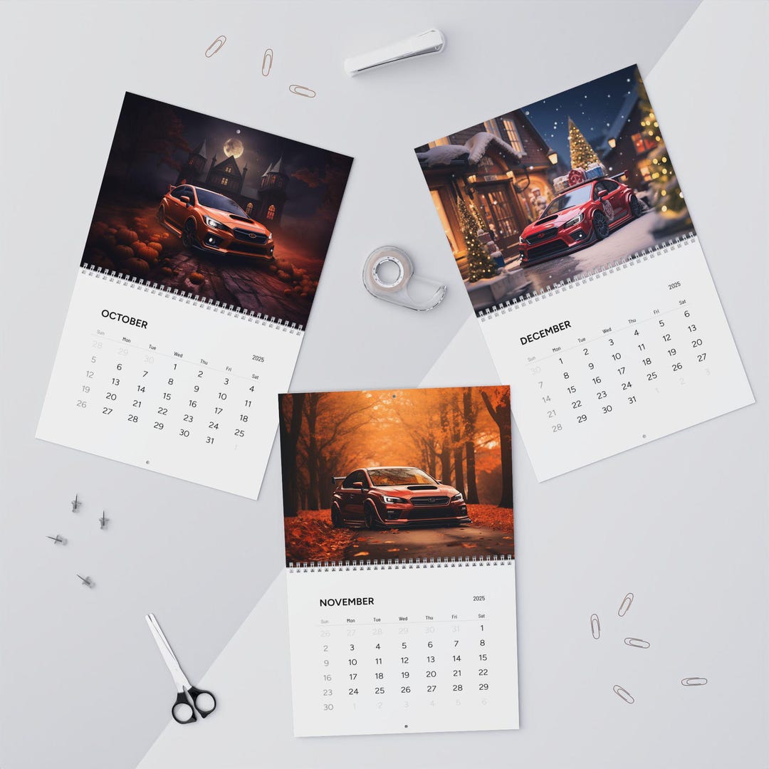 Subaru WRX STI Wall Calendar 2025 - Etsy