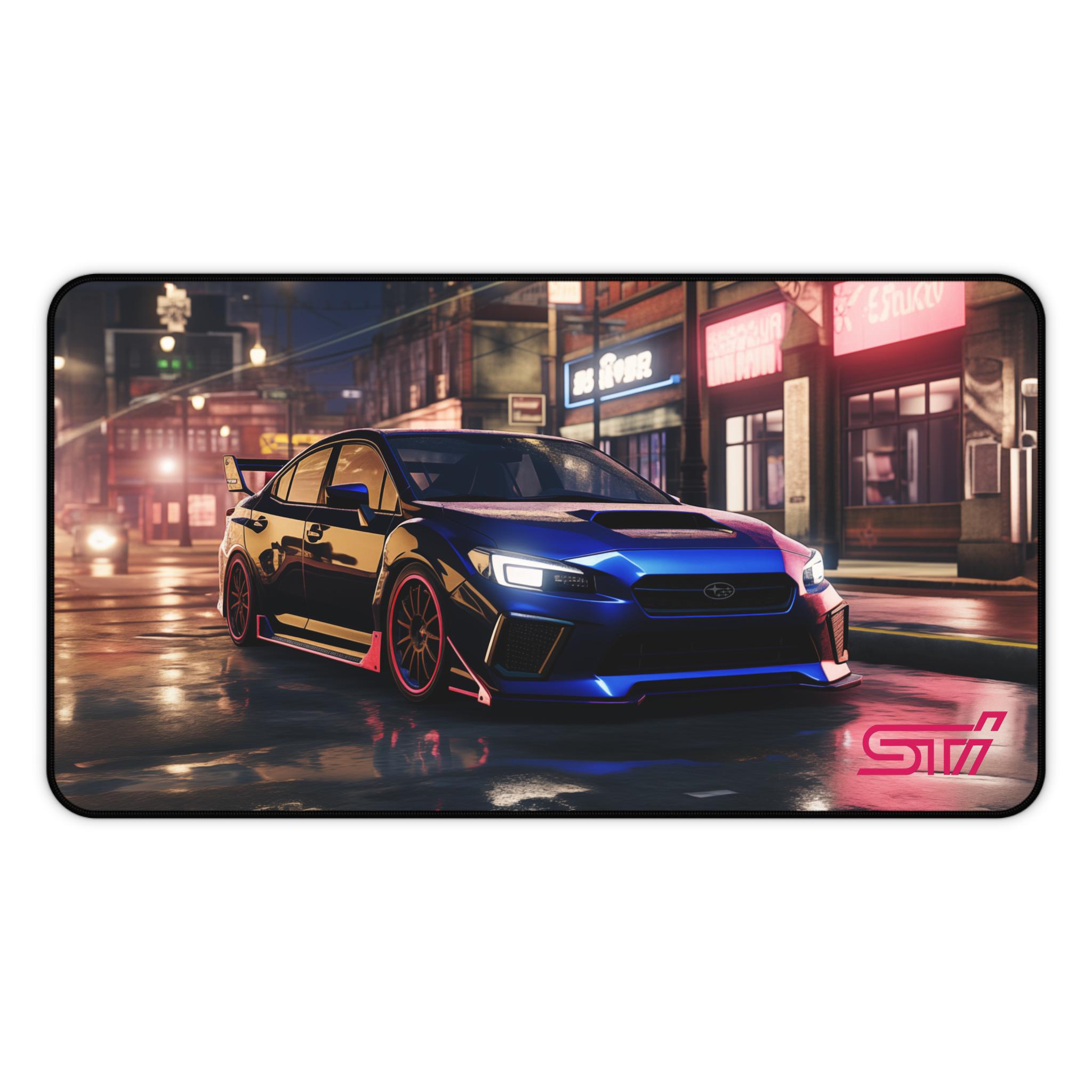 Subaru WRX STI Cyberpunk World Rally Blue Desk Mat - Etsy