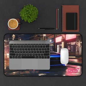 Subaru WRX STI Cyberpunk World Rally Blue Desk Mat - Etsy