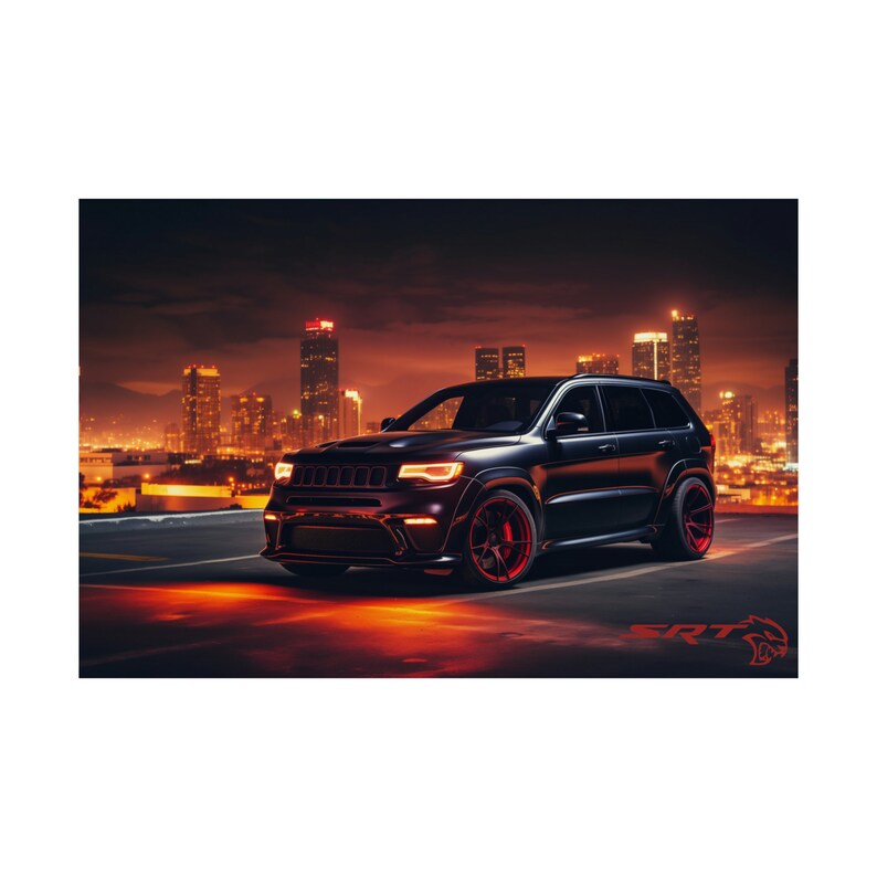 Matte Black/red Jeep Trackhawk SRT Poster - Etsy