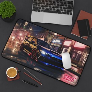 Subaru WRX STI Cyberpunk World Rally Blue Desk Mat - Etsy