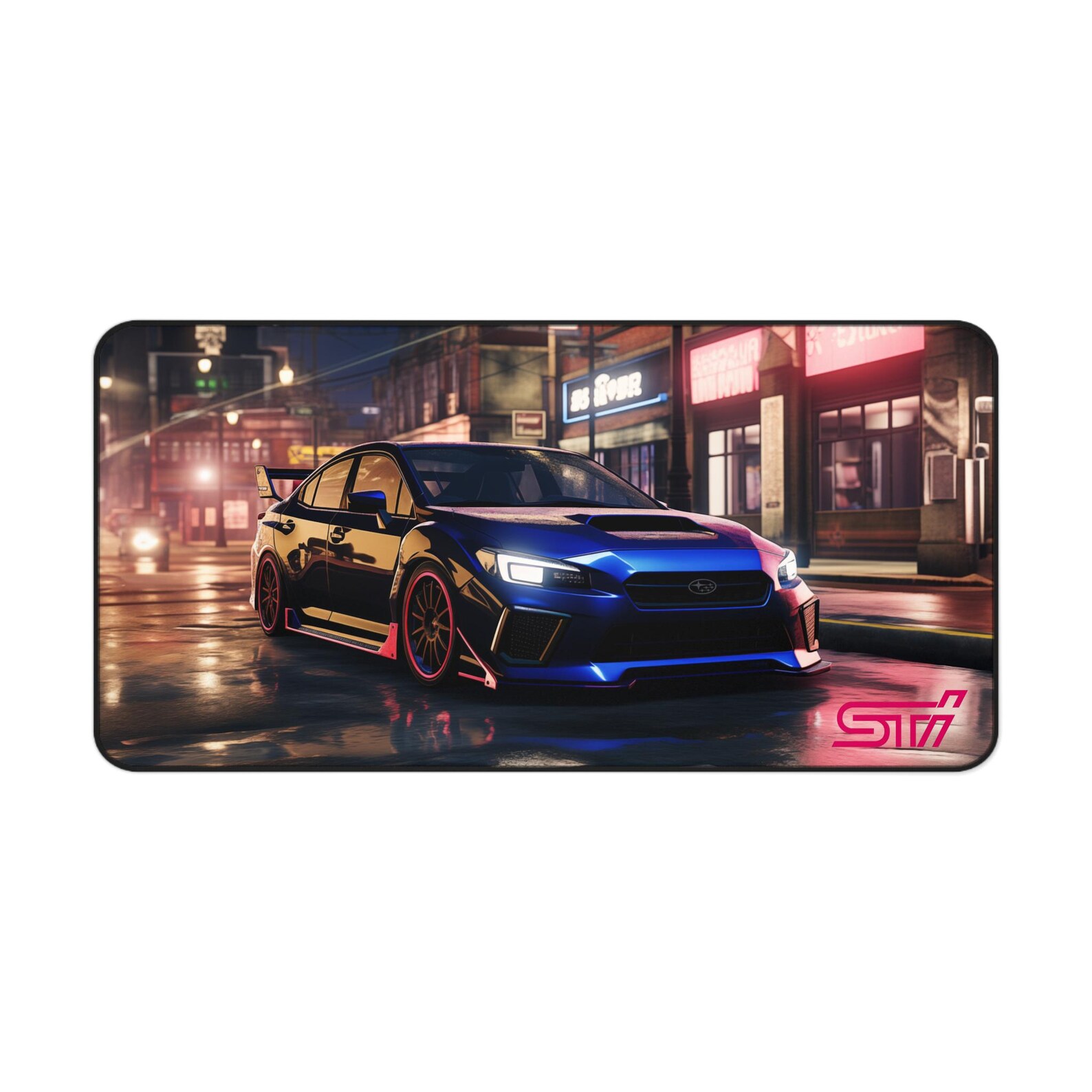 Subaru WRX STI Cyberpunk World Rally Blue Desk Mat - Etsy