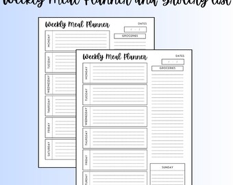 Meal Planner Printable, Weekly, Spanish, Editable PDF, Personalized ...