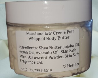Marshmallow Creme Whipped Body Cream, Moisturizer, Lotion, Luxury Body ...