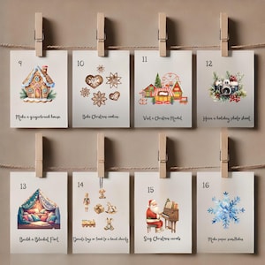 25 Printable Advent Activity Cards for Kids Christmas Bucket List ...