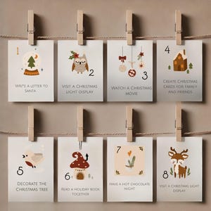 25 Printable Advent Activity Cards for Kids Christmas Bucket List ...