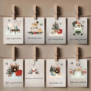 25 Printable Advent Activity Cards for Kids Christmas Bucket List ...