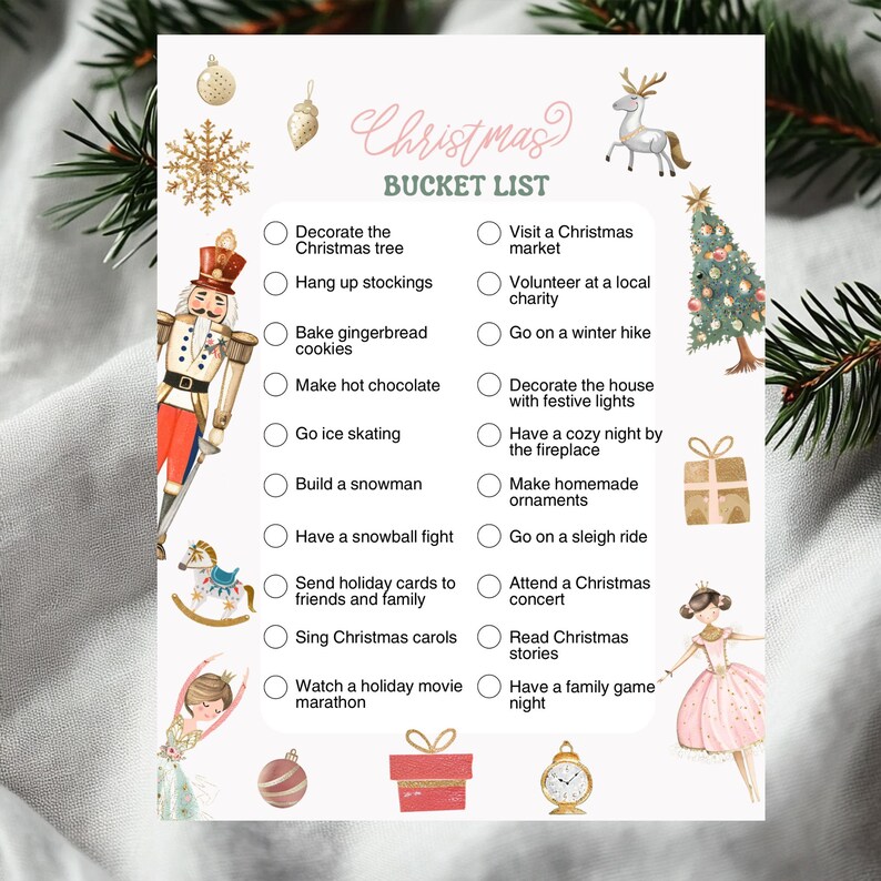 Bundle Advent Activity Cards Printable for Kids Christmas Bucket List ...