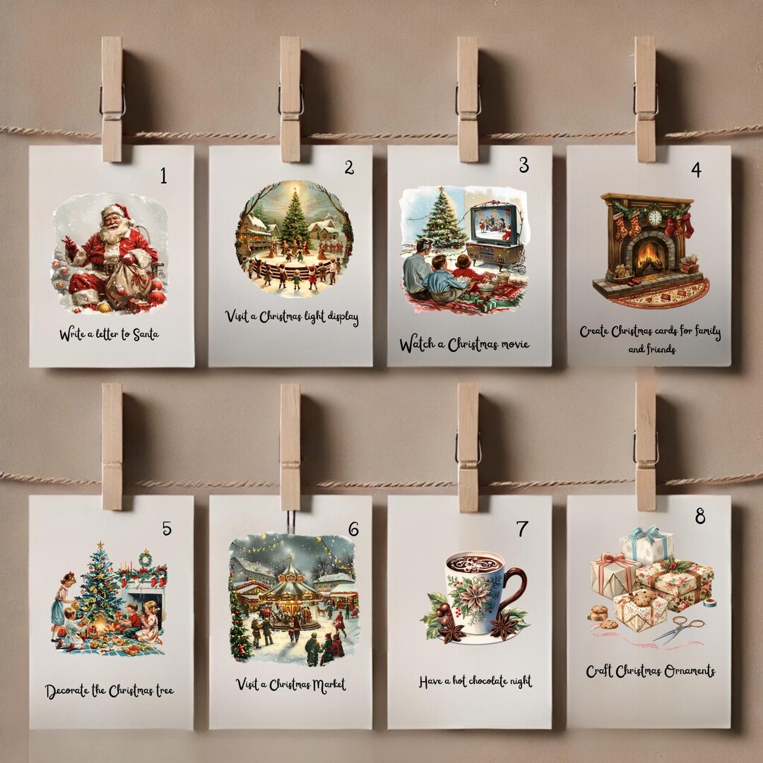 25 Traditional Advent Activity Cards for Kids Christmas Bucket List ...