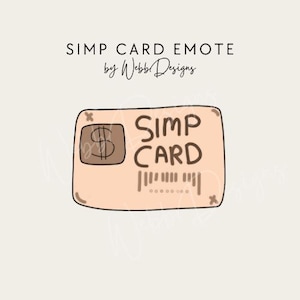 Simp Card Emote/ Discord Sticker - Etsy