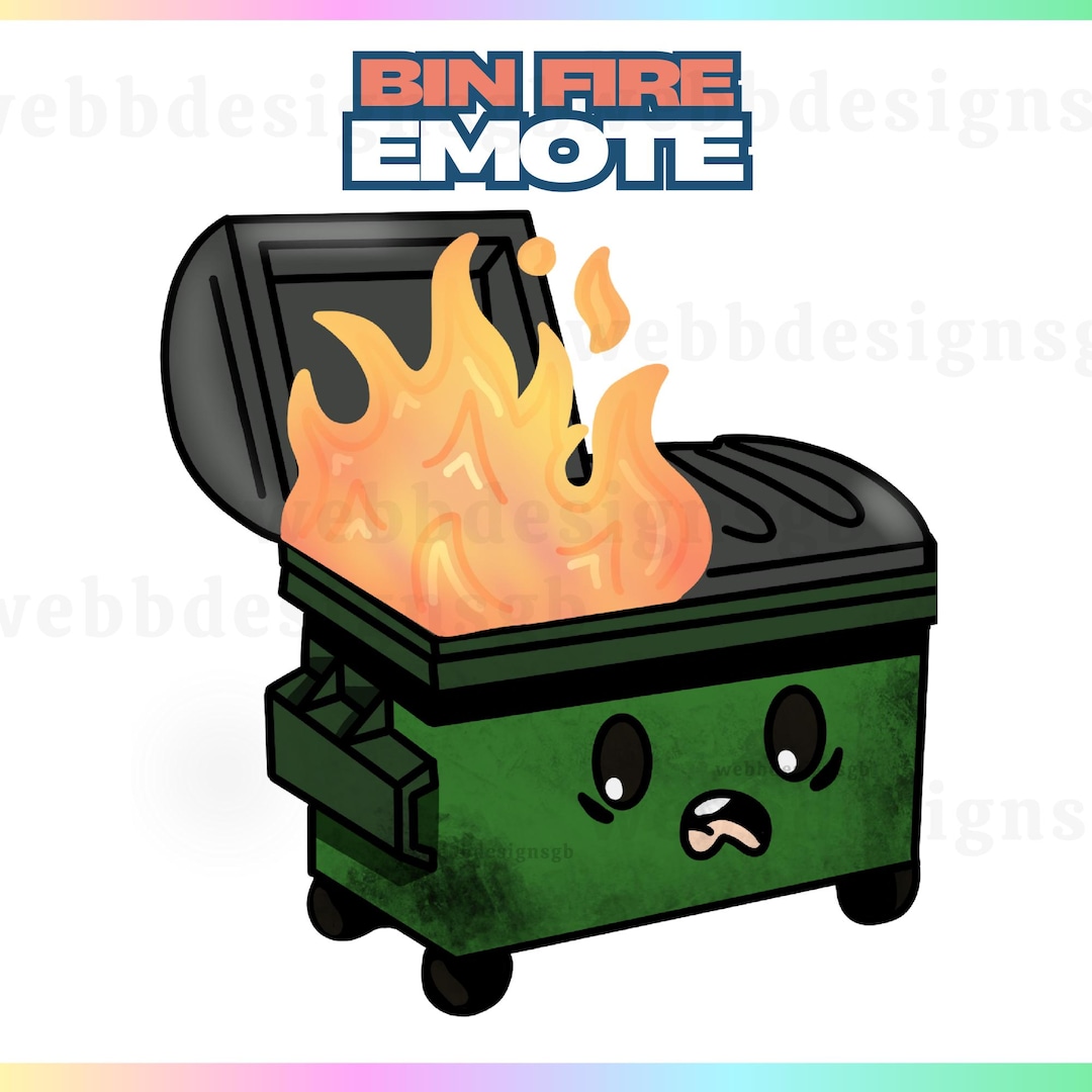 Dumpster Fire Emote / Trash Emote / Trash-bin / Twitch / Emote ...