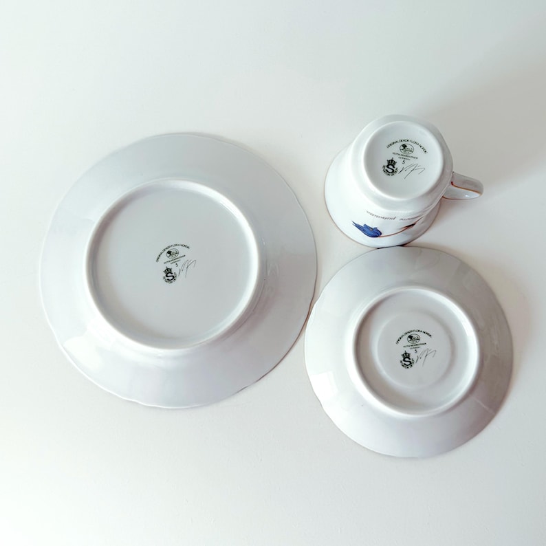 Vintage 1970s Hutschenreuther Flora Nordica Coffee Trio Anemone Senator Design - Etsy