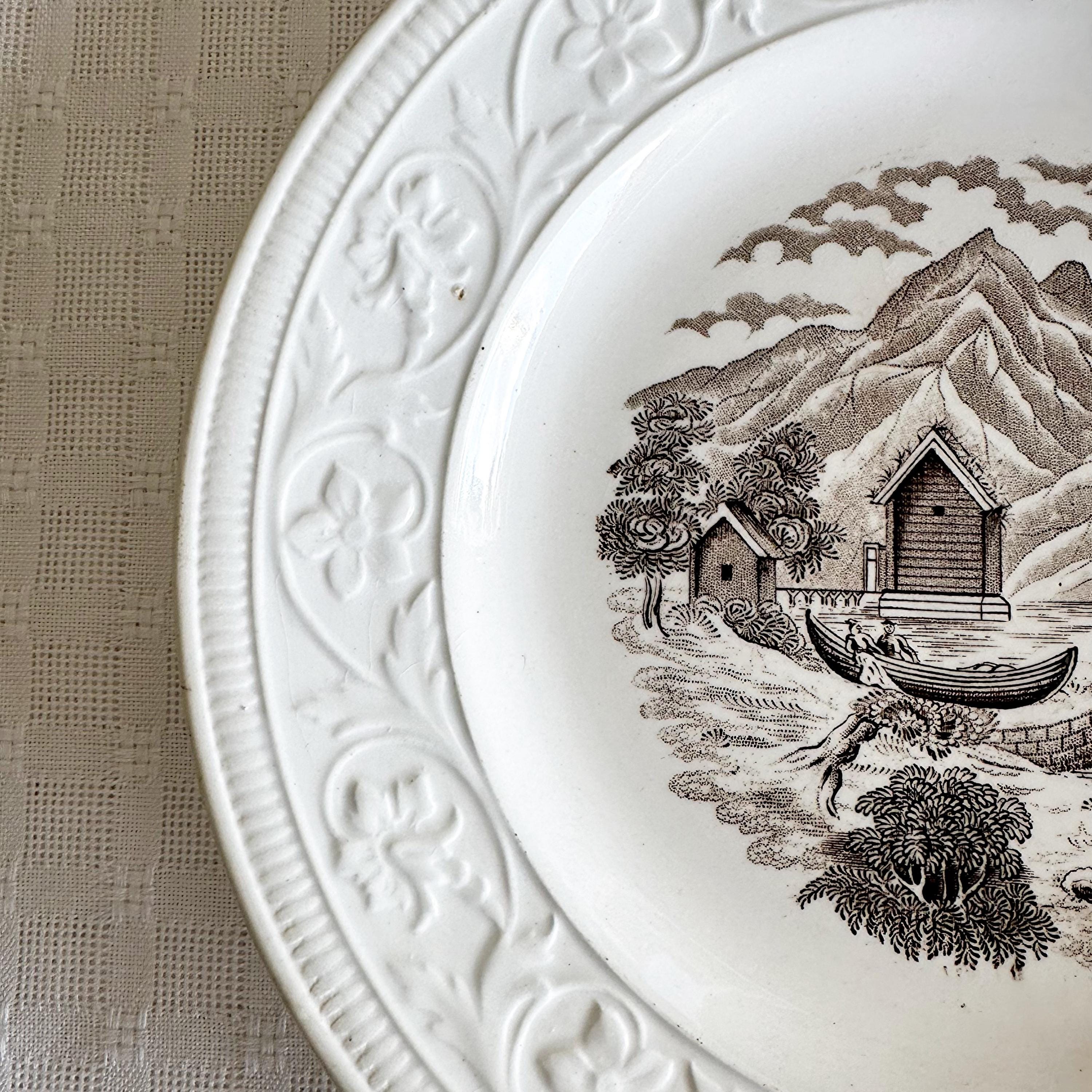 Antique 1900s Rörstrand Sweden Earthenware Decorative Dinner Plate ...