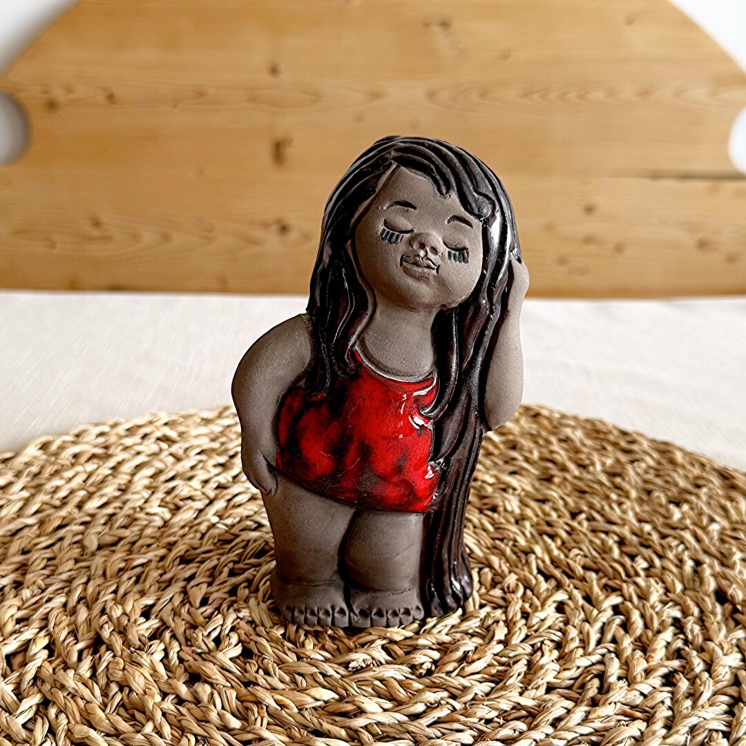 Vintage 1960s Elbogen Malmö Sweden Handmade Girl Figurine Swedish ...