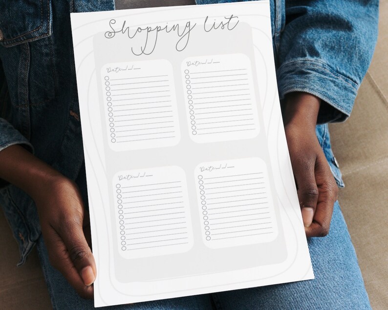 Editable Grocery List, Printable Shopping List ,printable Grocery ...