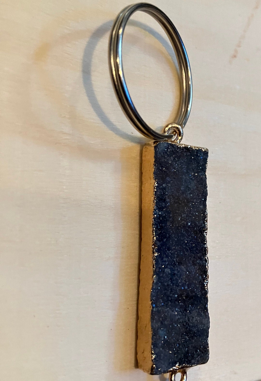Rough Crystal Bar Keychain - Etsy