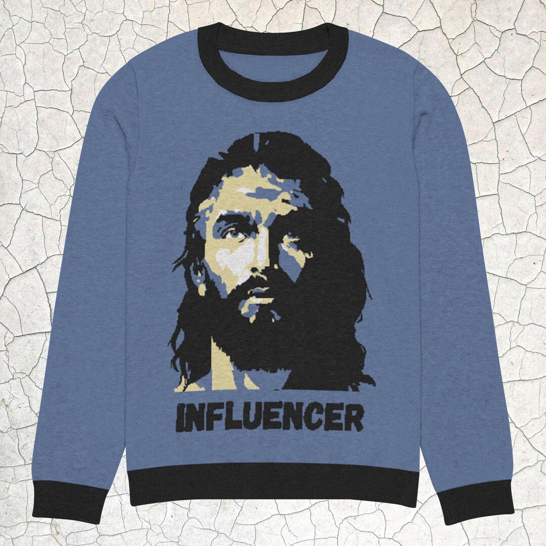 Unisex Jesus Influencer Knit Sweater - Etsy