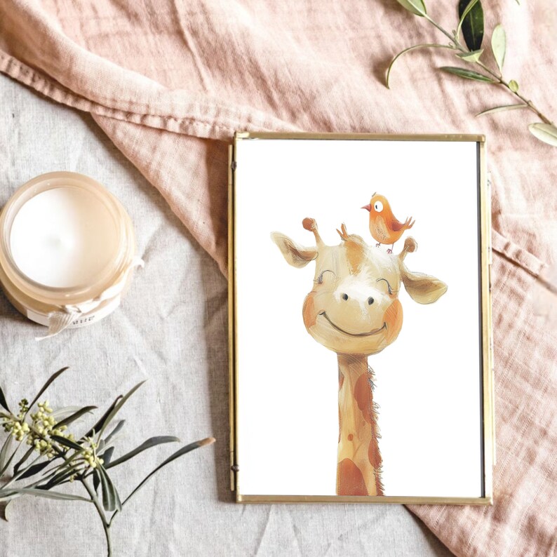 Giraffe Poster, Nursery Print, Safari Nursery Decor, PRINTABLE ...
