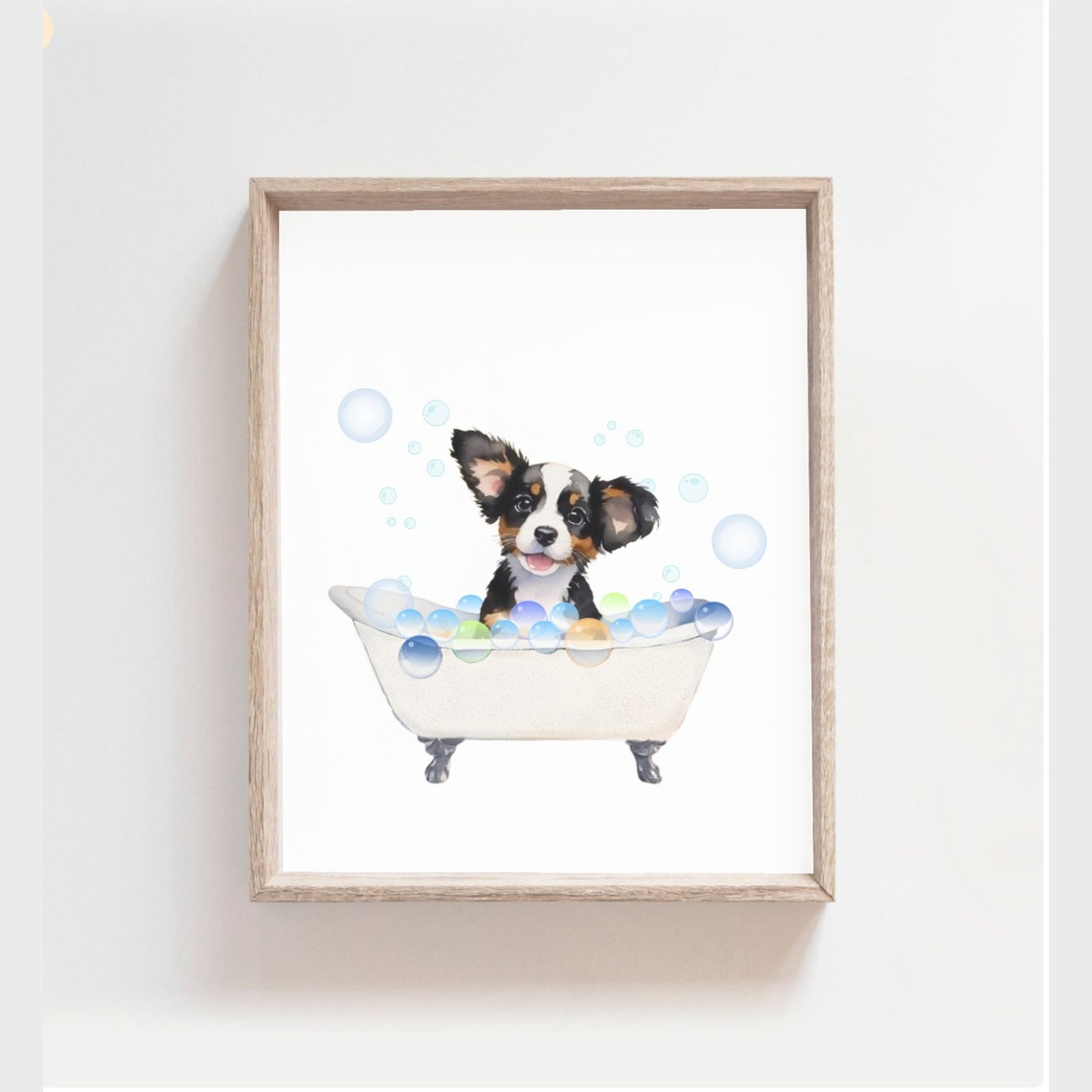 Puppy Dog in Bathtub, Dog Bath Art, Cute Dog Prints, Cute Dog Poster ...