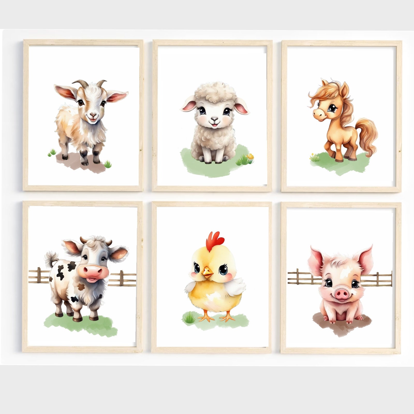 PRINTABLE Farm Animal Posters, Farm Nursery Art Prints, Farm Animal ...