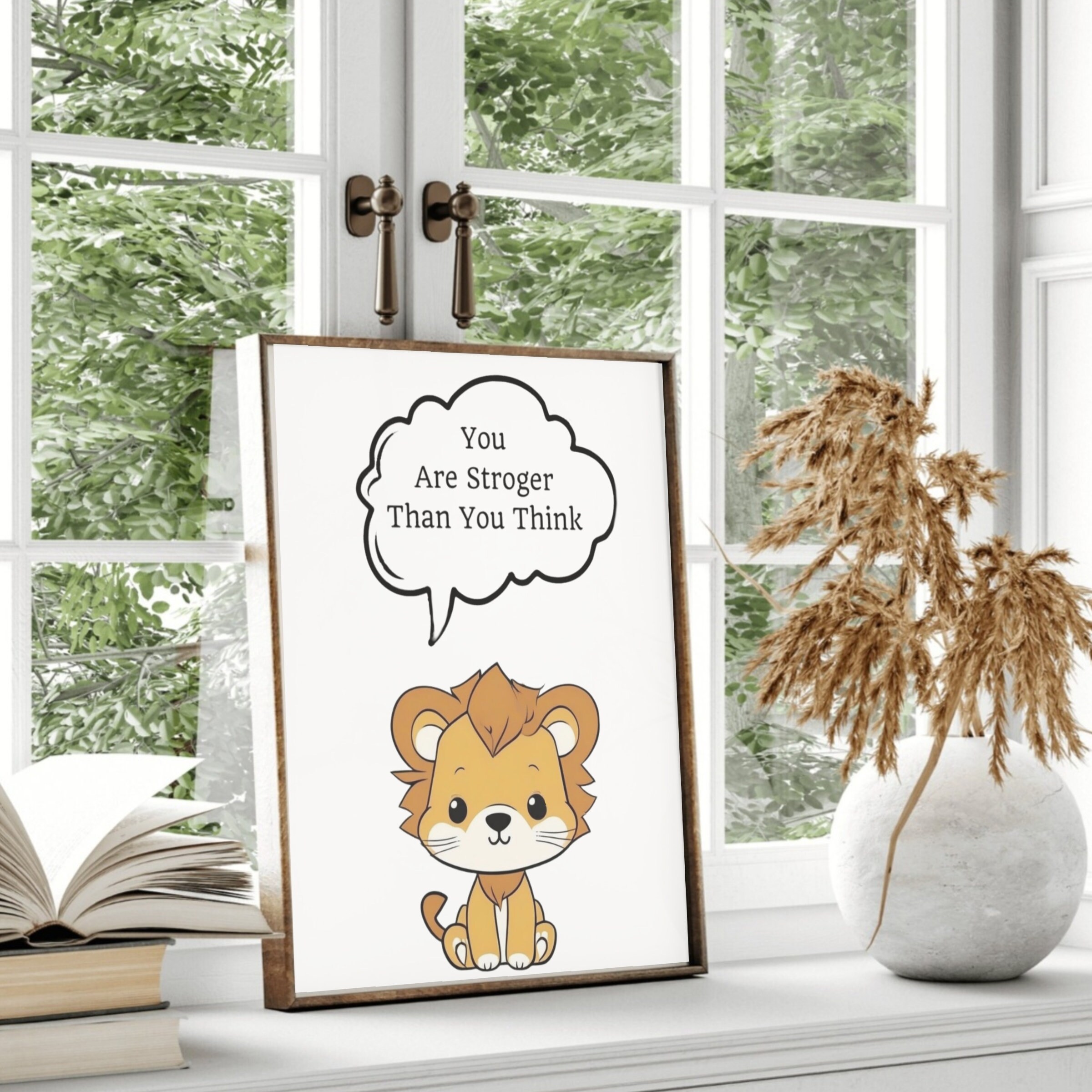 PRINTABLE Quote, Kids Wall Art, Playroom Poster, You Are Stronger Than ...