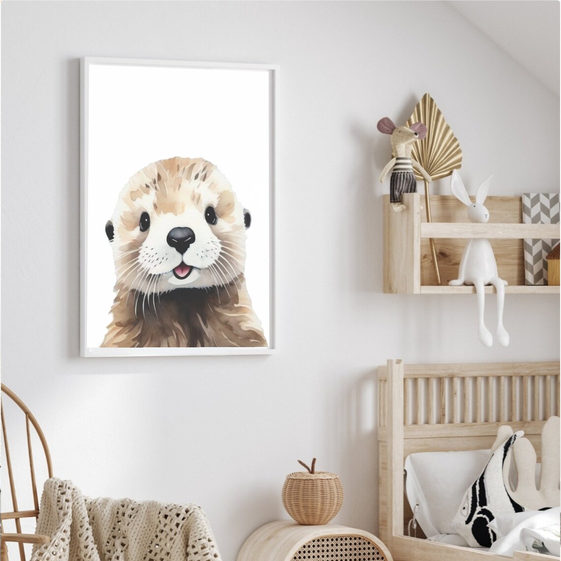 PRINTABLE, Otter Print, Watercolor Art, Printable Poster, Digital ...