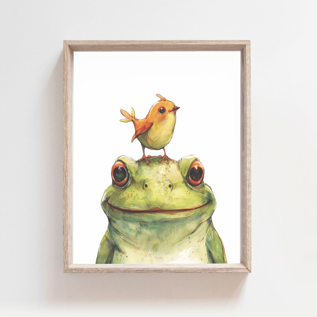 Frog Print, Frog Nursery Decor, Nursery Wall Art, Kids Room Decor ...
