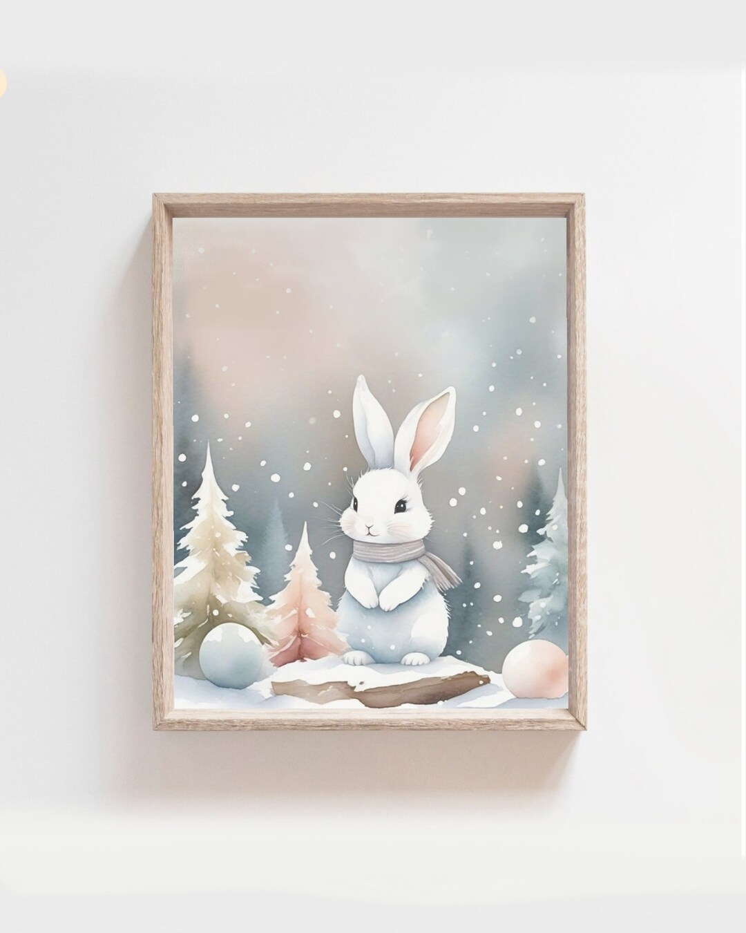 Bunny Print, Nursery Wall Art Decor, Bunny Rabbit, Nursery Animal ...