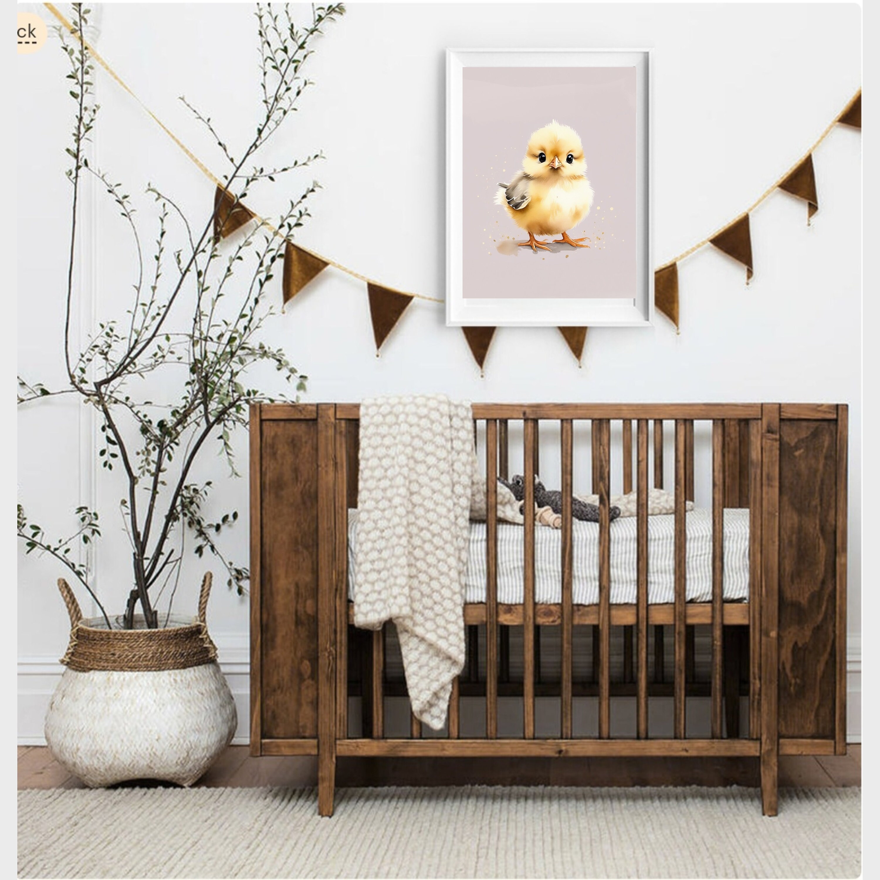 PRINTABLE Baby Chick Poster, Watercolor Farm Animal Prints, Nursery ...