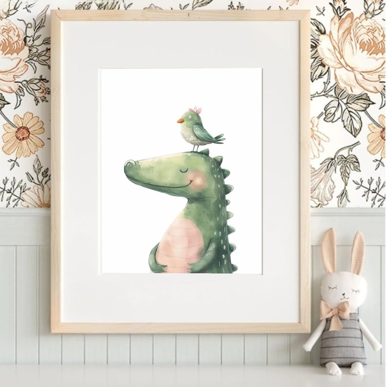 Crocodile Poster, Alligator Wall Art, Safari Wall Decor, Kids Playroom ...