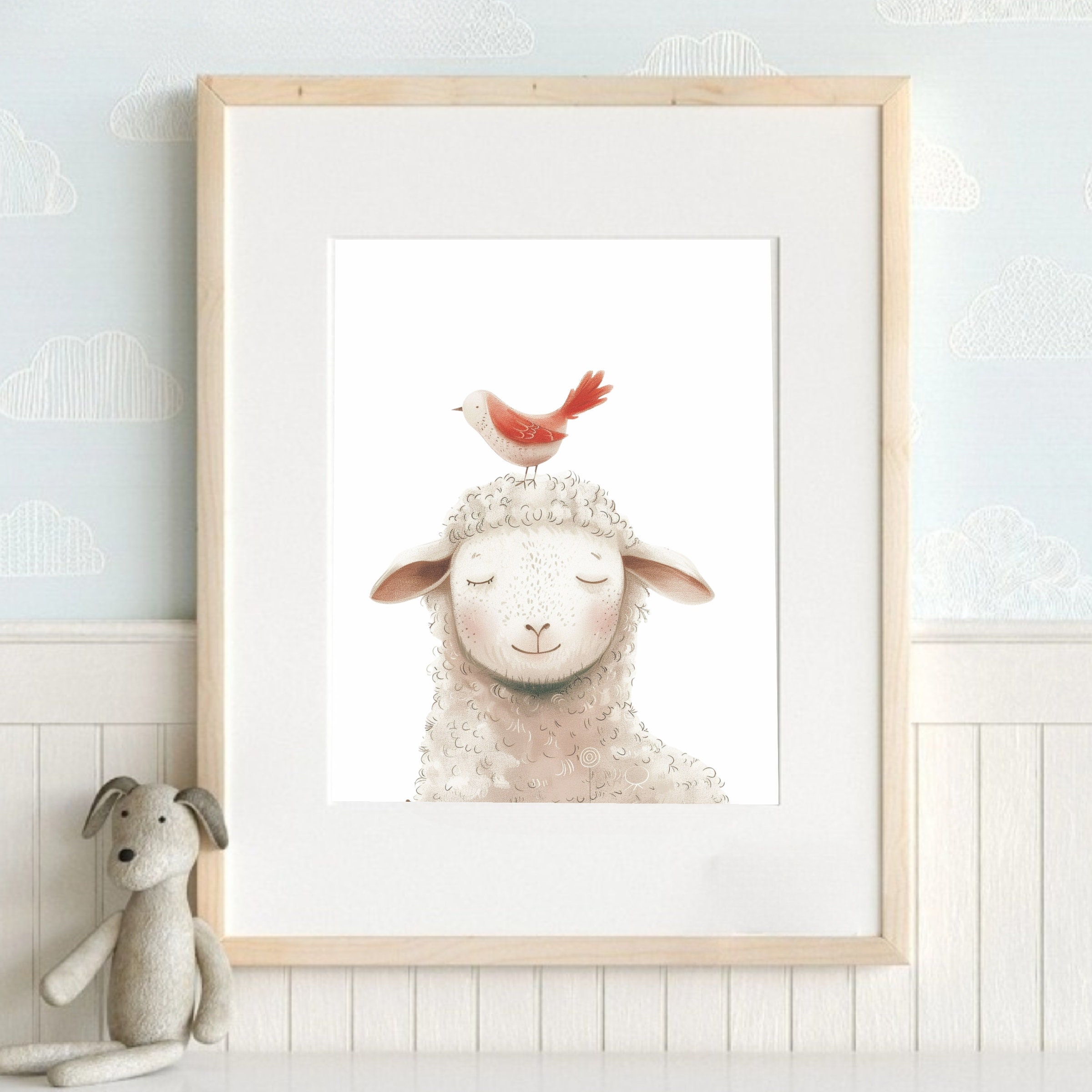 Lamb Poster, Baby Sheep Print, Farm Nursery Print, Farm Animal Wall Art ...