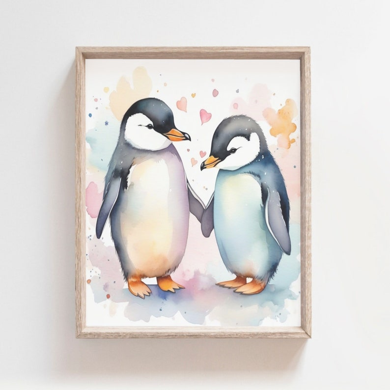 PRINTABLE Penguin Poster, Nursery Wall Art, Baby Animal Prints, Nursery ...