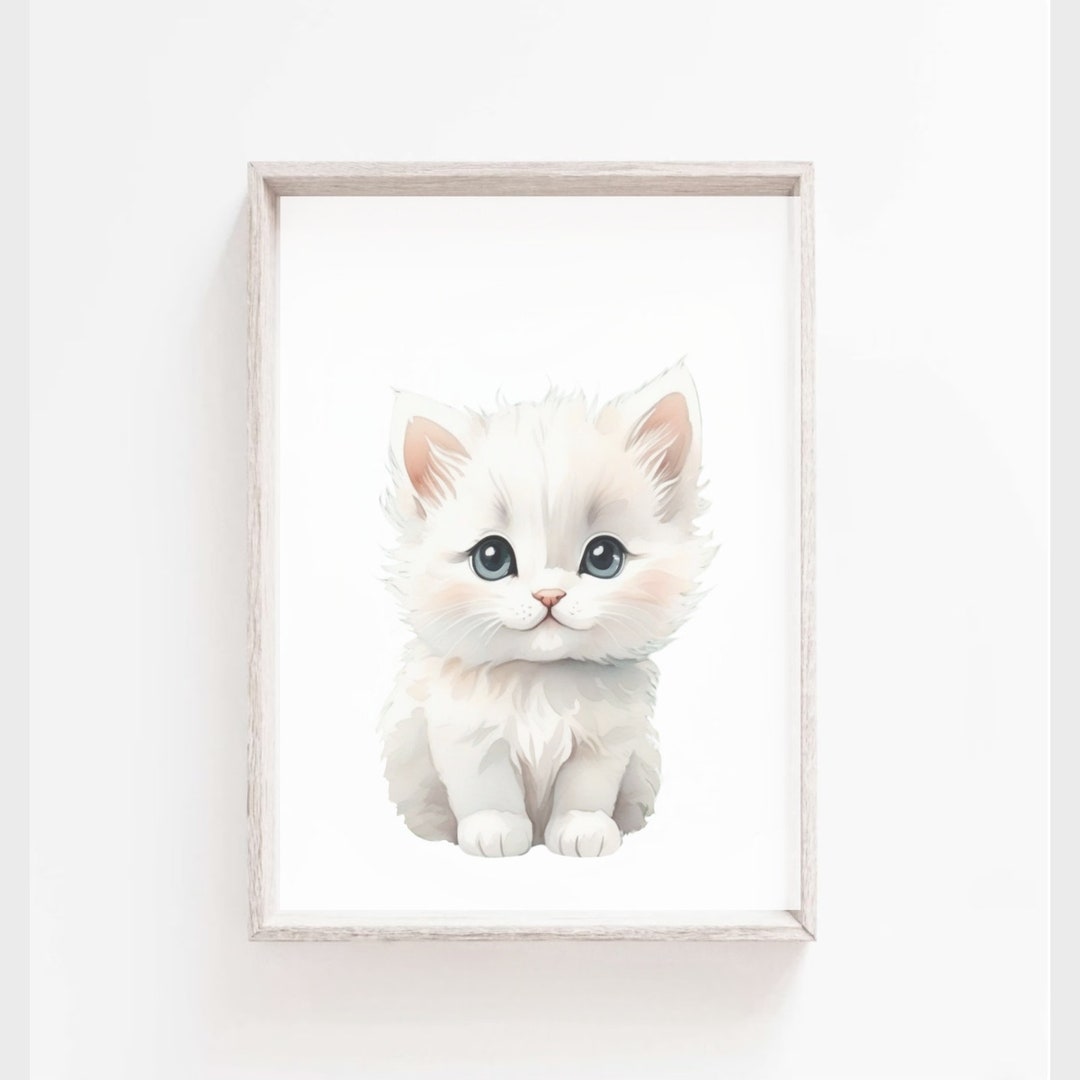 Cat Print, Nursery Wall Art, Kitten Poster, Cat Poster, Kitten Art ...