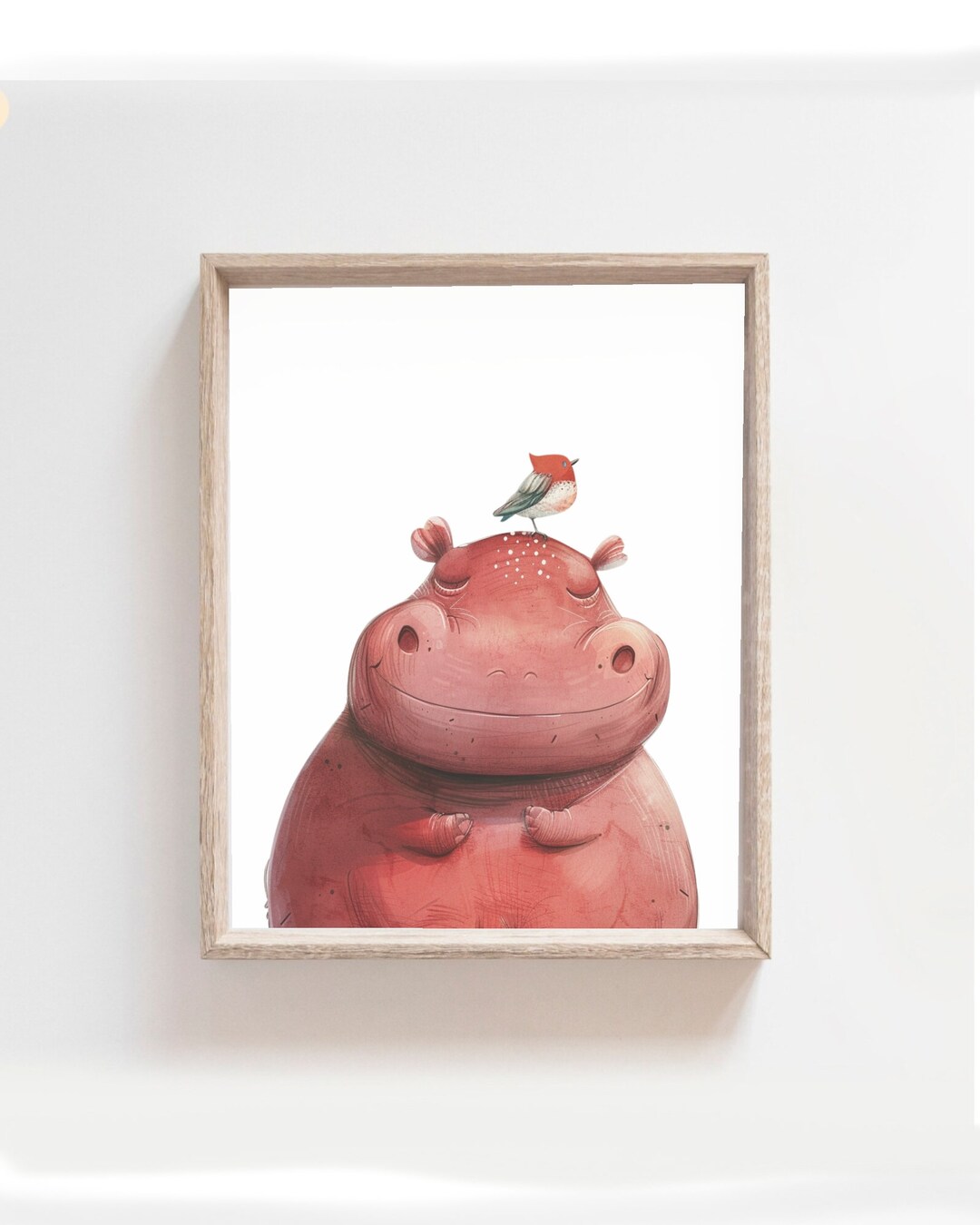 Hippo Art Print,safari Animal Prints, PRINTABLE Art, Safari Nursery ...