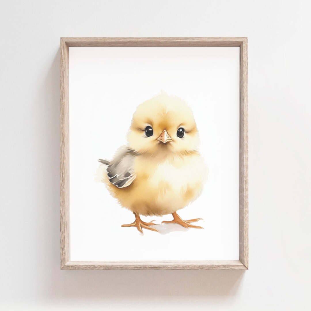 Baby Chick PRINT, Farm Animal Prints, Nursery Wall Decor, Farm Animals ...