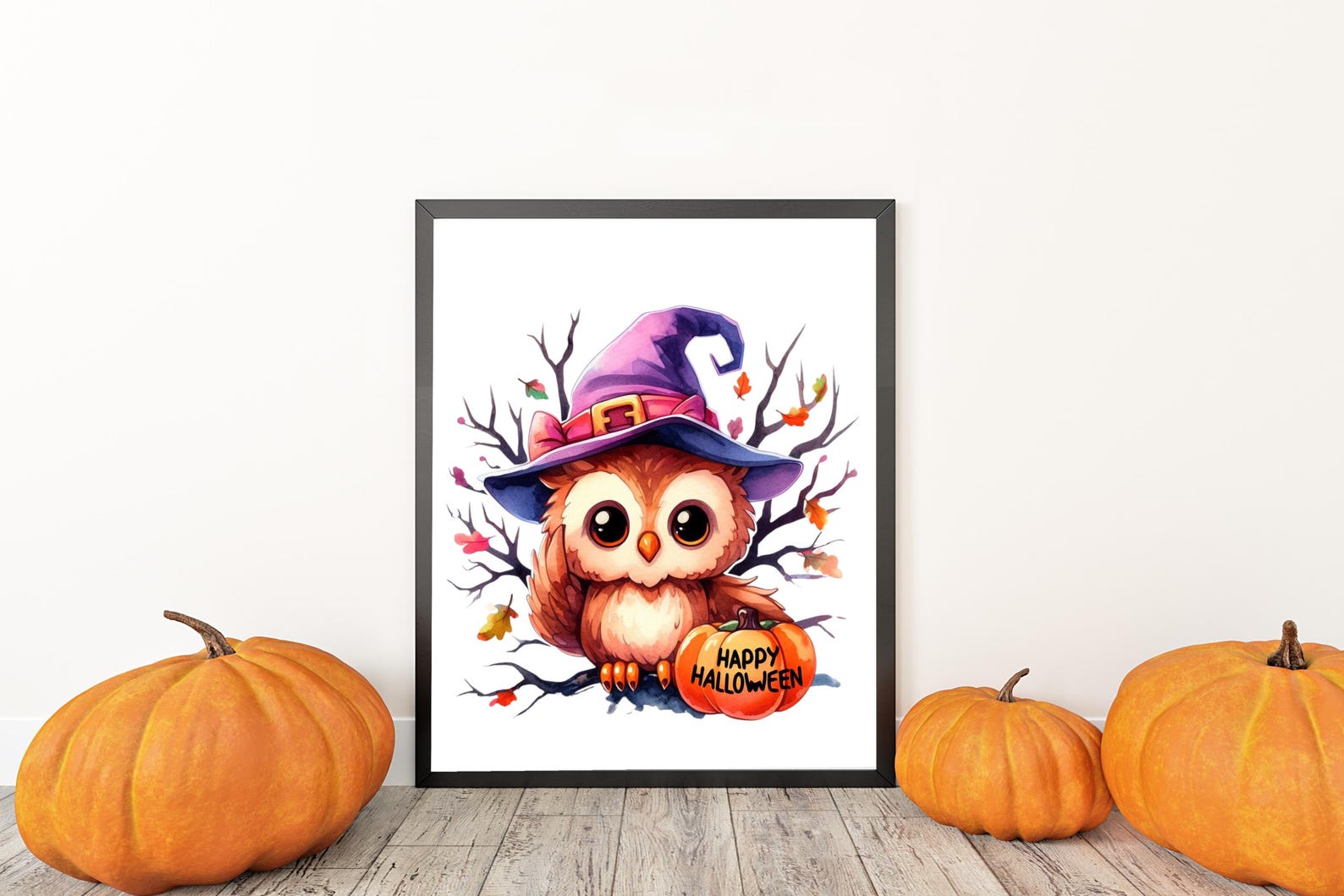 Halloween Owl Art Print, Witch Hat, Kids Decor (digital Download) - Etsy