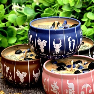 Self Discipline Candle Obsidian Block Negative Energy Sweet Pea Daisy ...