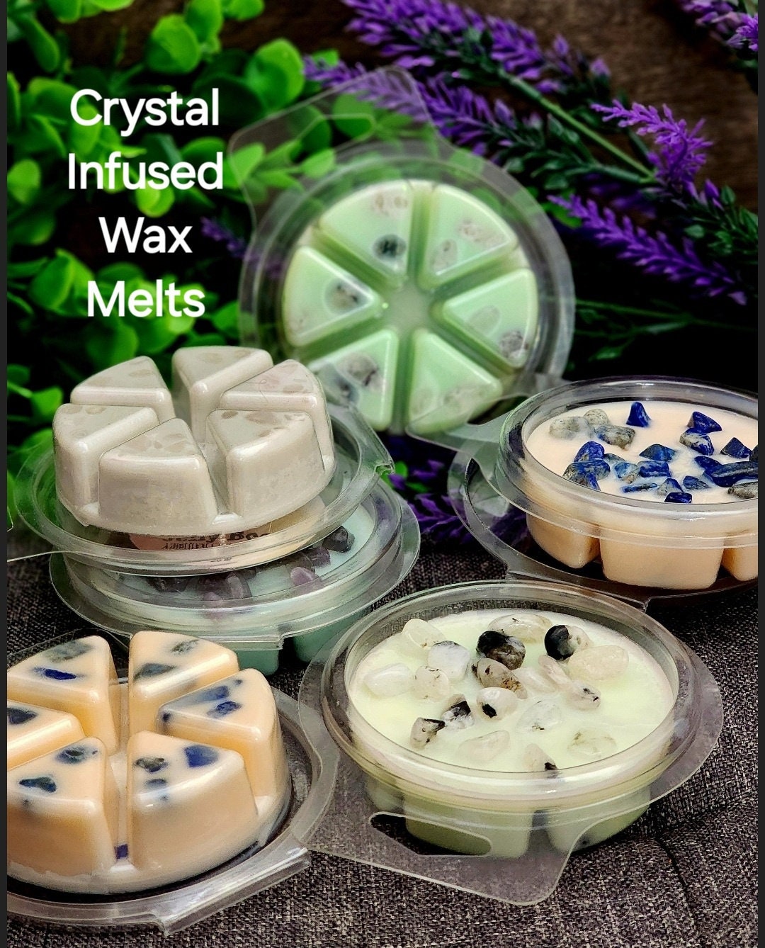 Crystal Infused Wax Melts | Shimmer and Sparkle | Choose Your Scent - Etsy