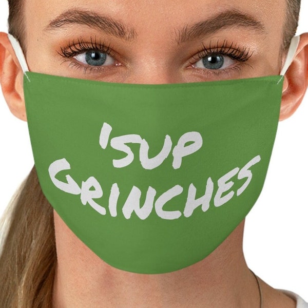 The Grinch Face Mask - Etsy