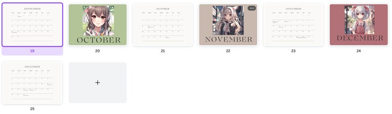 Cute Anime Girl Wall Calendar - Etsy