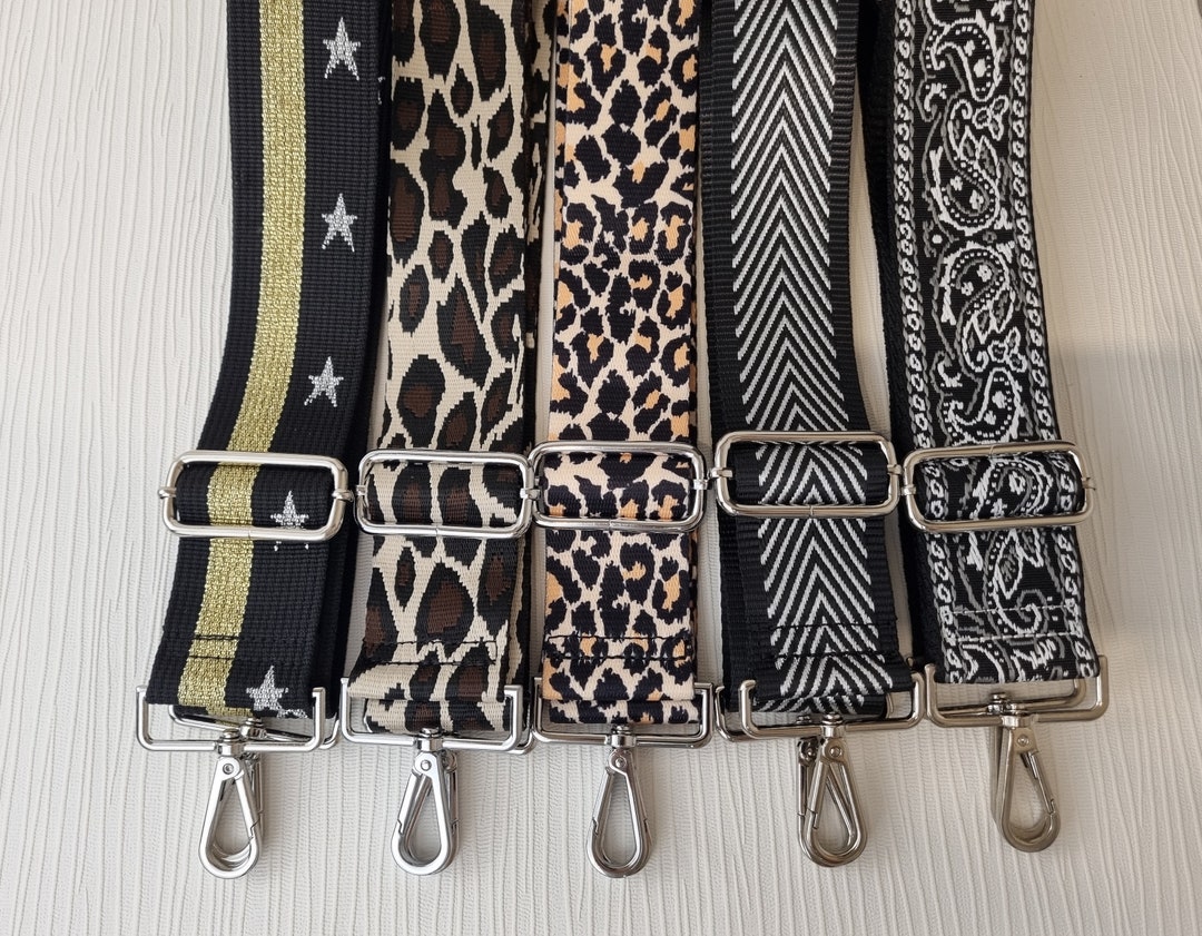 Black Strap/black Adjustable Strap/replacement Strap/leopard Print ...