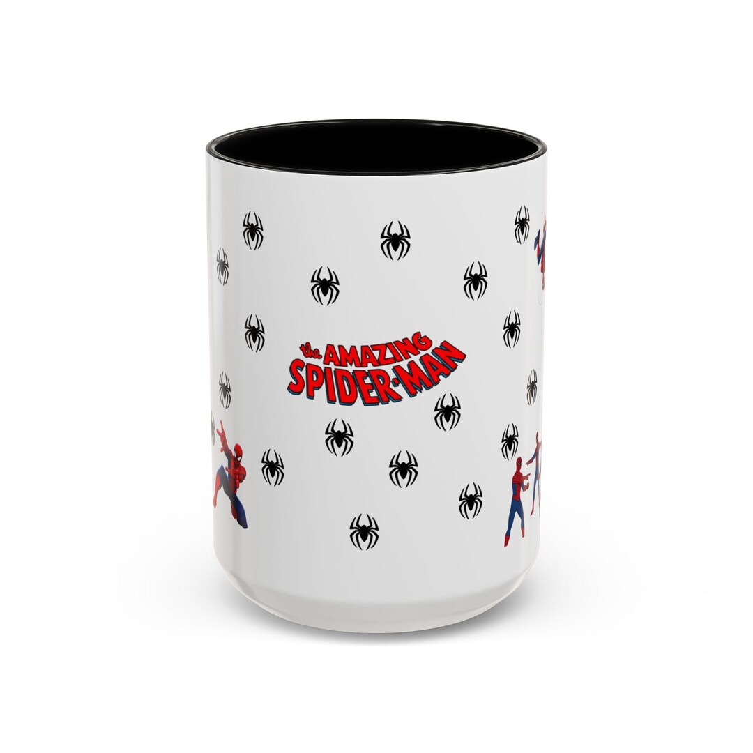 Spider-man Logo Pattern Mug | Accent Coffee Mug 11oz 15oz - Etsy