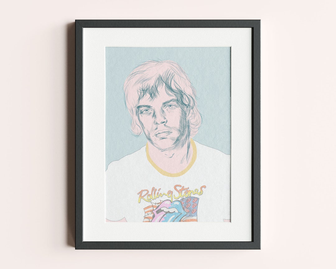 Mick Jagger Rolling Stones Digital Portrait Illustration Print - Etsy
