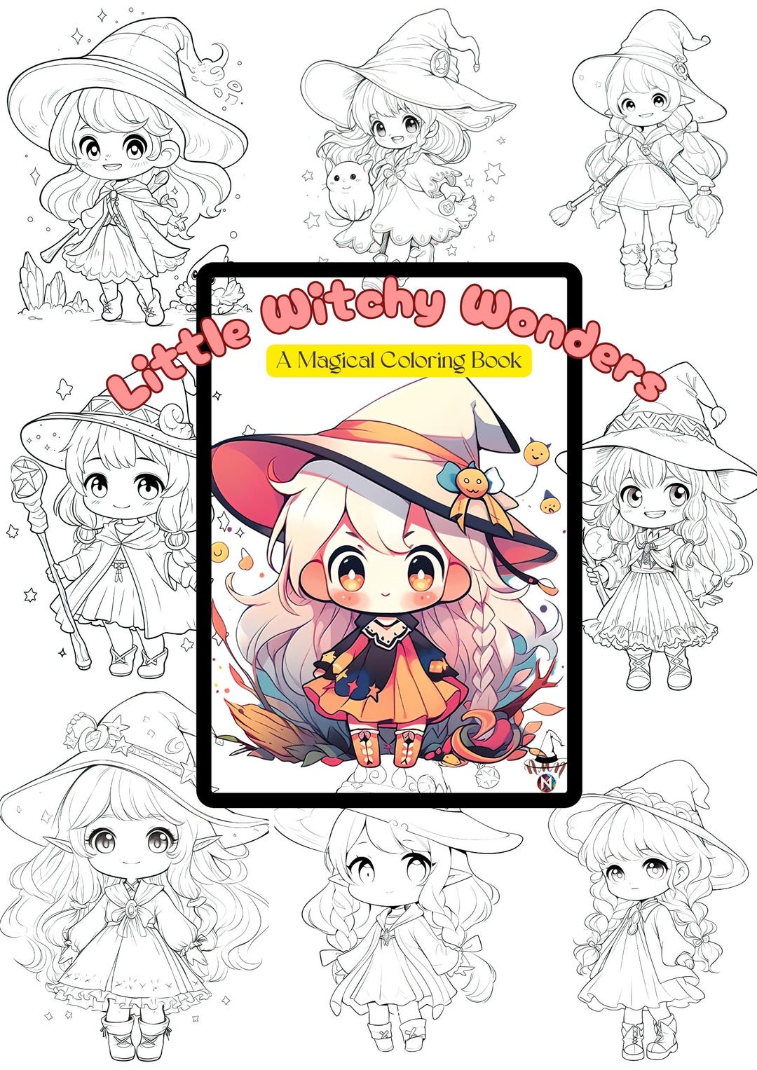 Chibi Witches: Enchanting Coloring Fun, Little Witchy Wonders A Magical ...