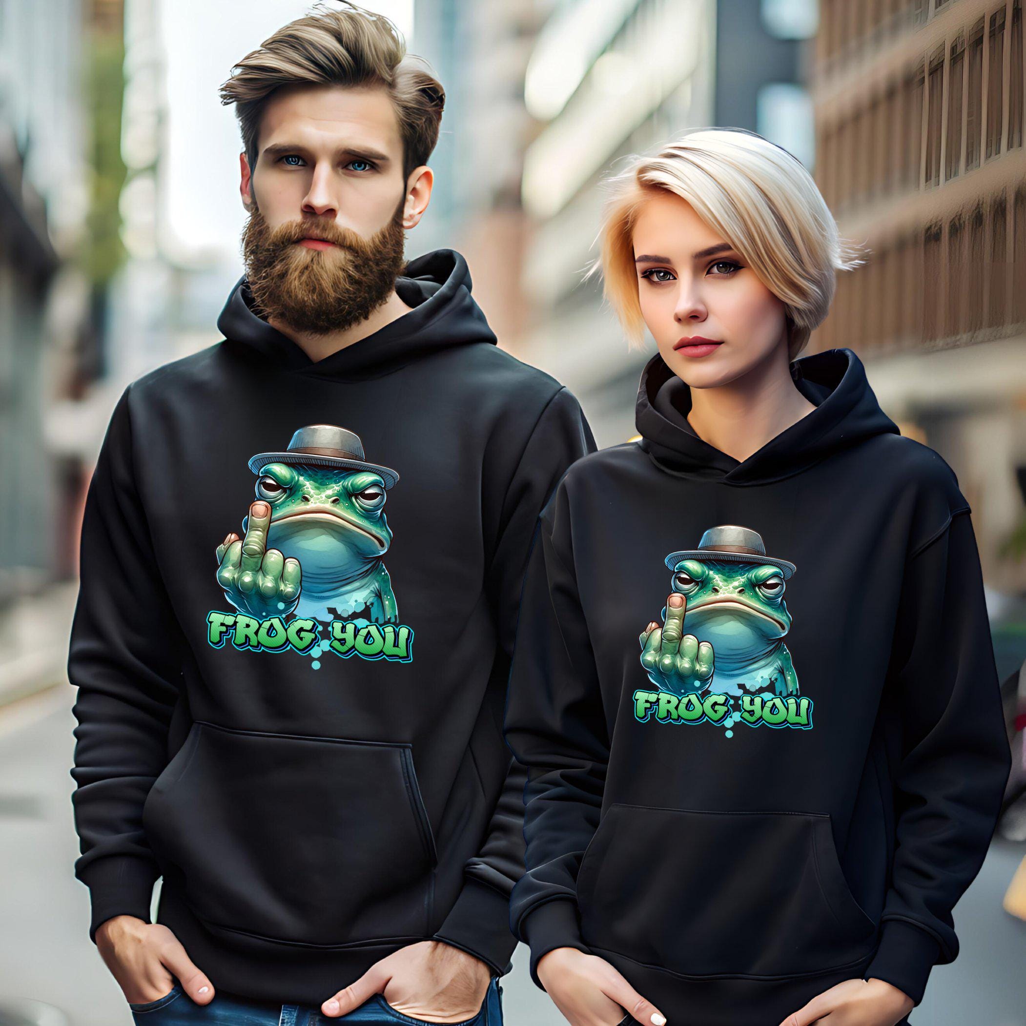 Funny Frog Middle Finger Attitude Shirt, Frog You Graphic Tee, Humorous ...