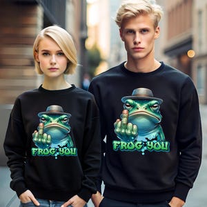 Funny Frog Middle Finger Attitude Shirt, Frog You Graphic Tee, Humorous ...