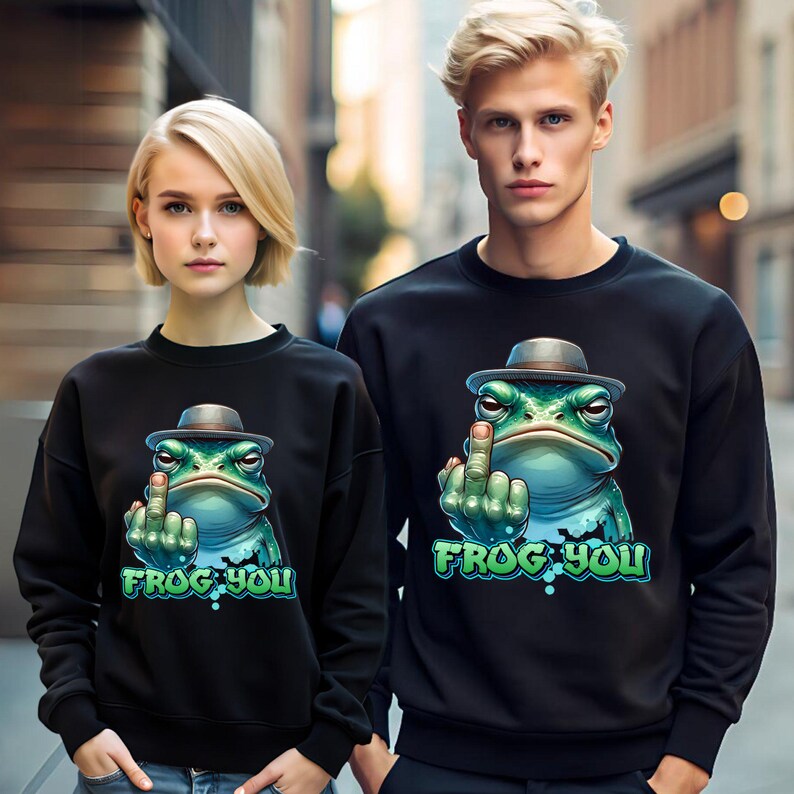 Funny Frog Middle Finger Attitude Shirt, Frog You Graphic Tee, Humorous ...