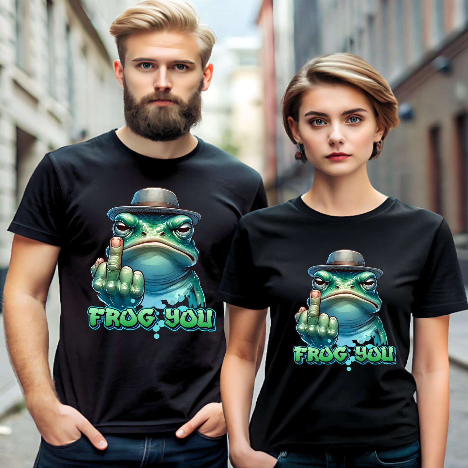 Funny Frog Middle Finger Attitude Shirt, Frog You Graphic Tee, Humorous ...